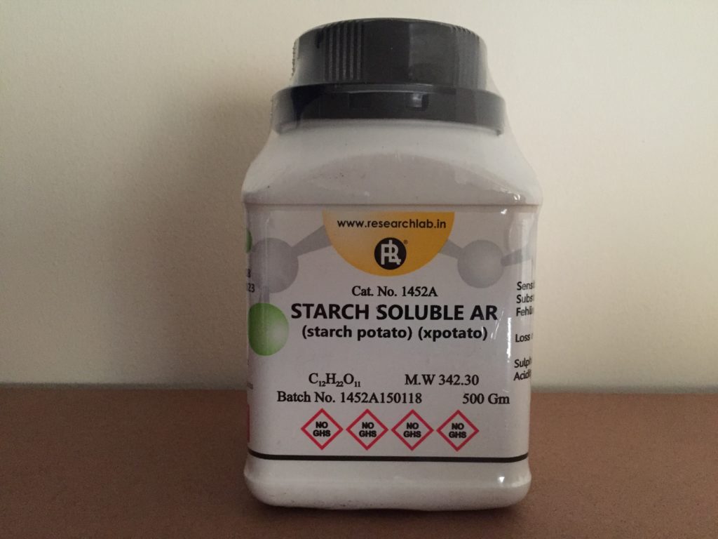 9005-84-9-Starch-Soluble-AR-500 - Excichem - Research Chemicals for ...